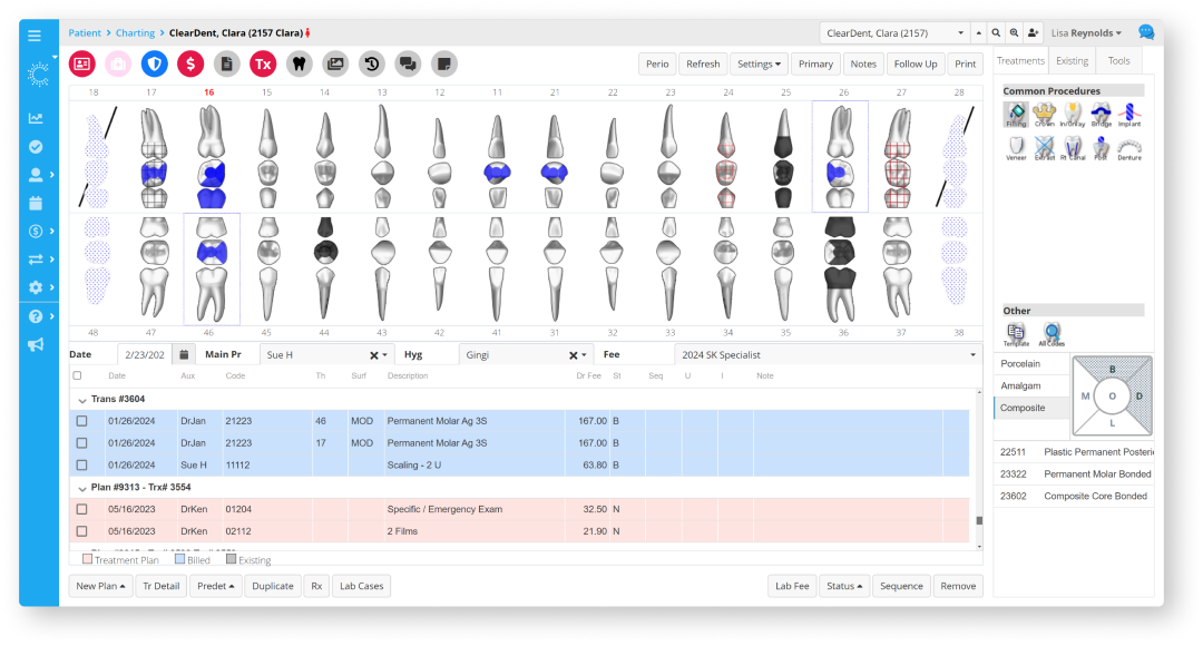 ClearDent Cloud Dental Software Features