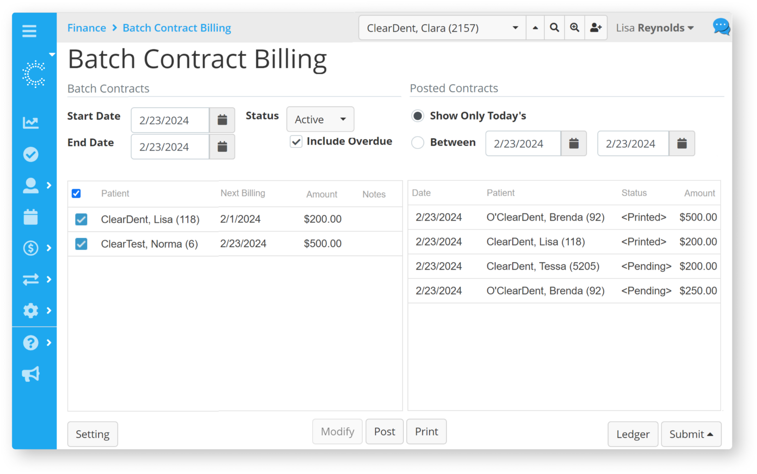 ClearDent Cloud Dental Software Features