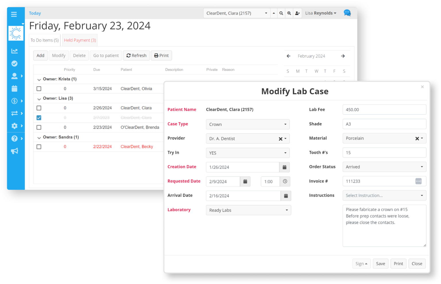 ClearDent Cloud Dental Software Features